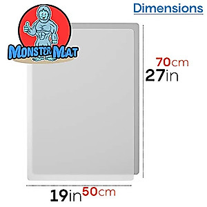 Large Silicone Mat for Art & Crafts Jewelry Casting Molds, Epoxy Resin, Glitter Slime, Paints - Multipurpose Silicon Kitchen Table, Floor & Countertop Mat – Non Stick & Non Slip- 27.5” x 19.5” (Clear)