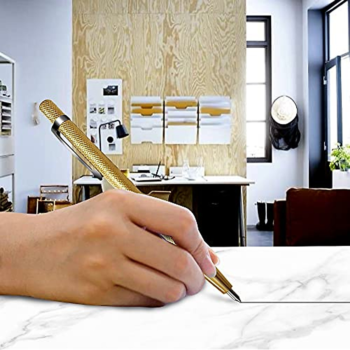 Tungsten Carbide Tip Scriber Marking Engraving Pen for Stainless Steel, Ceramics and Glass Carving (Gold)