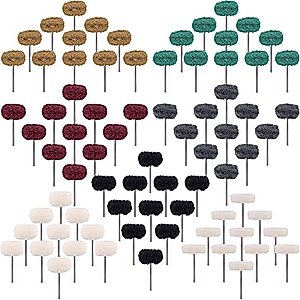 AUSTOR 77 Pieces Abrasive Wheels 1 Inch Buffing Polishing Wheel Set Polishing Wheel for Dremel Rotary Tool, 7 Grits