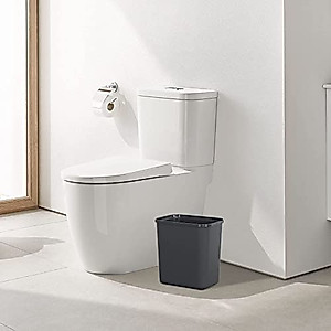 kubvici 6L Mini Trash Can 1.6 Gallon Trash Can Set of 3 Suitable for Bathroom, Car, Bedroom, Kitchen, Office, Living Room (Charcoal Gray, 3)