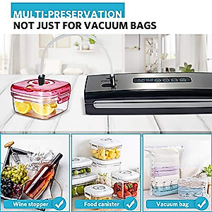 Vacuum Sealer Machine, meidong Food Vacuum Sealer Machine Built in Air Sealing System, Automatic For Food Preservation Storage With Dry & Moist Modes, LED Indicator, Easy to Clean, Compact Design