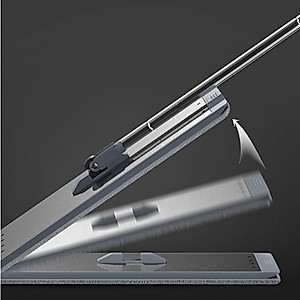 SWIFTIRON Stainless Steel Mop and Bucket with Wringer Set for Home, Hands-Free Flat Squeeze Mop with 4 Washable & Reusable Microfiber Mop Heads, Wet and Dry Use Mop with Long Handle（Black）