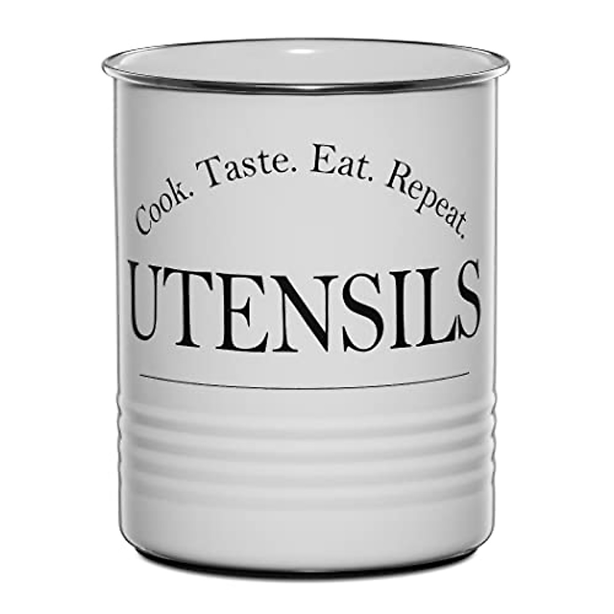 Bartnelli Large Kitchen Utensil Holder Organizer For Countertop, Farmhouse Storage Caddy With Stable Padded Base