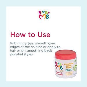 Just For Me Natural Hair Milk Smoothing Edges Creme, Tames Edges & Adds Shine, With Coconut Milk, Shea Butter, Vitamin E & Sunflower Oil, 6 Ounce