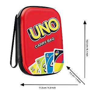 Klein UNO: Carry Bag - Holds Uno Game Cards, Stow The Game Instructions in The Mesh Compartment, Sturdy Zip Up Case