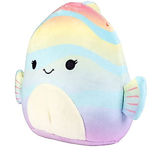 Squishmallows 8" Canda The Rainbow Fish - Officially Licensed Kellytoy Plush - Collectible Soft & Squishy Stuffed Animal Toy - Add to Your Squad - Gift for Kids, Girls & Boys - 8 Inch