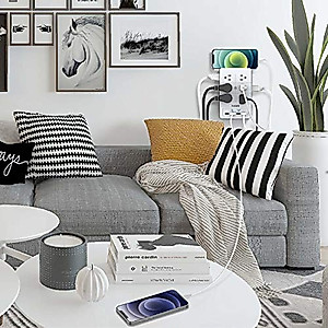 Multi Plug Outlet Surge Protector Nikleb, 12 Electrical Outlet Extender 3 Sided, Wall Outlet with 4 USB Charging Ports Total 4.8A, Plug Adapter 3 Prong, Charging Station Block Wall Mount Low Profile