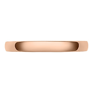 Women's 2MM Solid Gold Rings – Classic, Lightweight 10K Rose Gold Jewelry; Durable Plain Wedding Band for Women; Comfortable, Well-Polished Womens Wedding Bands, Size 7, by Brilliant Expressions