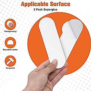 ChengFu Self Adhesive Strips, Replacement Adhesive Strips Compatible with Self Adhesive Paper Towel Holder, Paper Towel Holder Under Cabinet, Compatible with DR Catch, 5.7 1x 1.77 Inch (2 Pack)