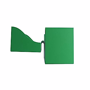 Gamegenic Side Holder 80+ Casual Deck Box | Double-Sleeved Card Storage with Flex Card Divider | Premium Card Game Protector | Cobra Neck Technology | Holds up to 80 Cards | Green Color | Made