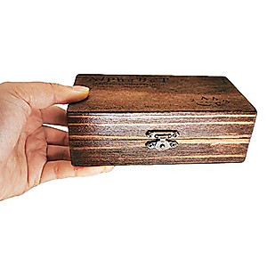 70 pcs Vintage DIY Number and Alphabet Letter Wood Rubber Stamps Set with Wooden Box