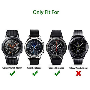 OMOTON Tempered Glass Screen Protector Compatible Samsung Galaxy Watch 46mm (2018) & Gear S3 [3 Pack]
