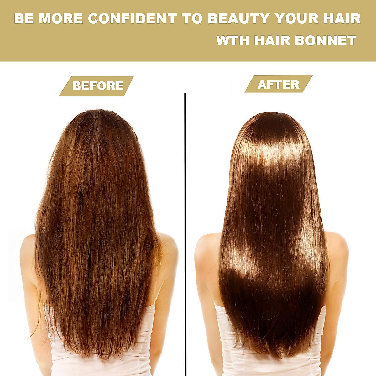 Bonnet Hood Hair Dryer Attachment Set - Soft Adjustable Hooded Bonnet for Hand Held Hair Dryer - Including Head Band for Drying Styling Curling Deep Conditioning