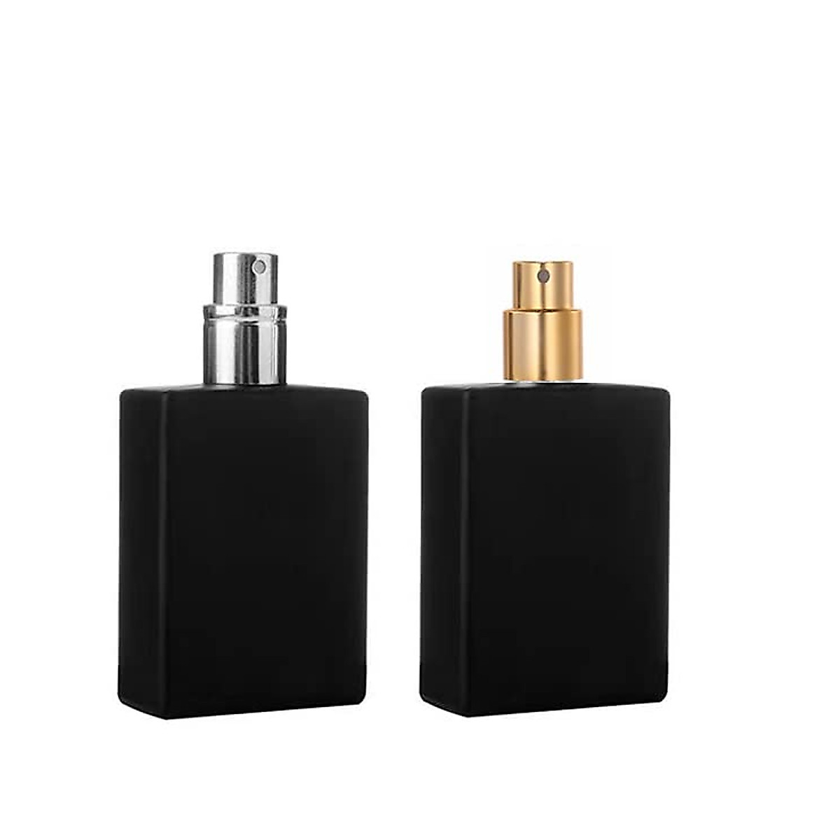 YORROR 2 Pack Black Glass Perfume Atomizer,100ml Empty Refillable Perfume Spray Bottle for Men and Women,Portable Fragrance Fine Mist Spray Bottle Perfume Dispenser for Travel