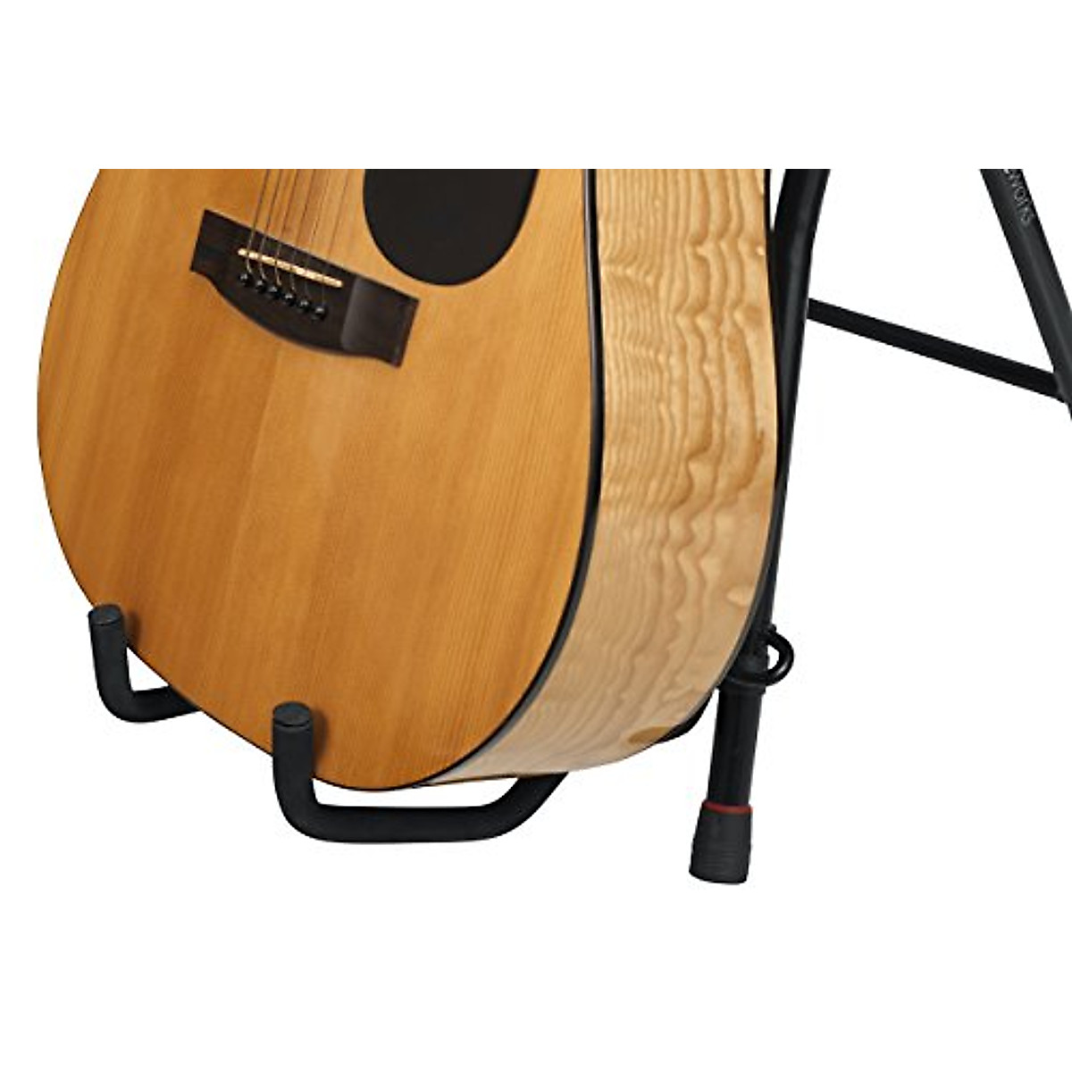 Gator Frameworks Guitar Seat with Padded Cushion, Ergonomic Backrest and Fold Out Guitar Stand; Holds both Acoustic and Electric Guitars (GFW-GTR-SEAT)