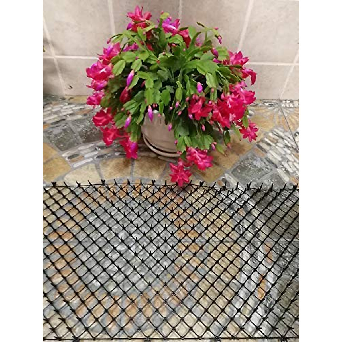 P.C Repellent Cat Scat Mat Plastic Spike Keep cat away 6.5' Black 1pcs