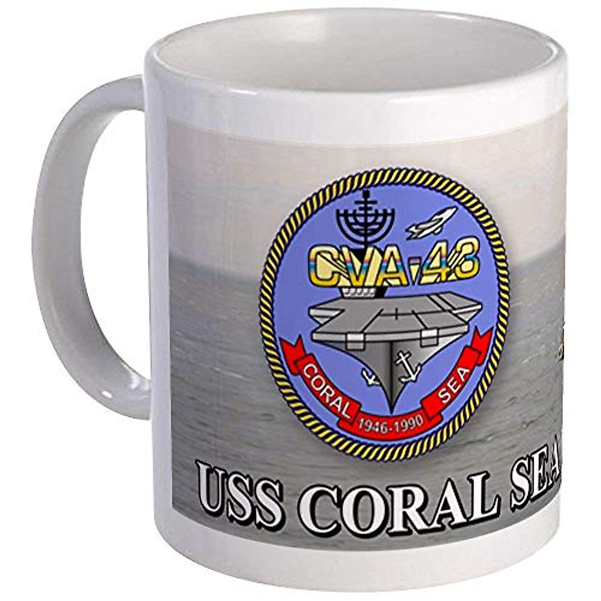 USS Coral Sea CV-43 Mug - Ceramic 11oz Coffee/Tea Cup Gift Stocking Stuffer
