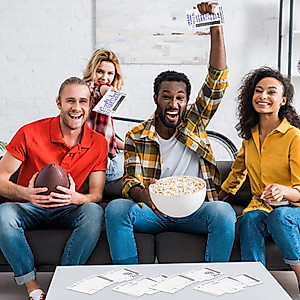 100 Packs 10 Line Sports Strip Cards Super Football Bowl Football Pool Cards, 100 No-Repeat Baseball Boxing Soccer Football Strip Cards Playing Scratch Off Cards for Super Football Party Favor