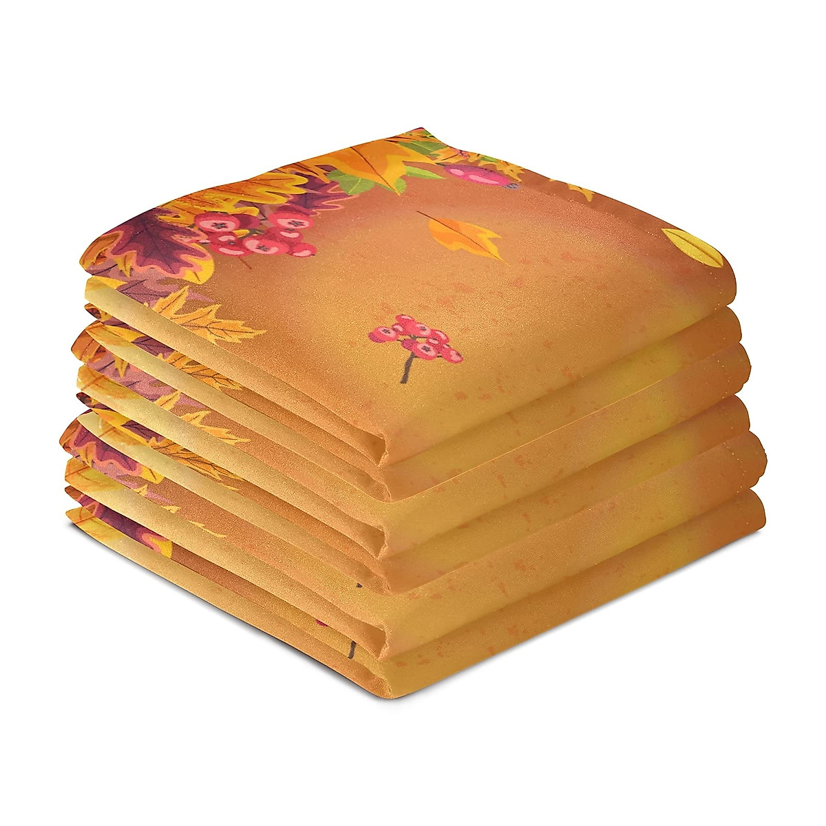 Fall Pumpkin Maple Leaves Dish Towel Cloth Happy Thanksgiving Day Harvest Autumn Kitchen Bath Hand Towel 18x28 Super Absorbent Lint Free Cleaning Cloths Tea Bar Soft Towel Kitchen Accessories Set of 1