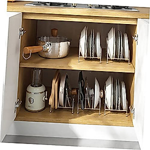 Alipis 3pcs Three Layer Pot Lid Rack Mug Organizer Tabletop Organizer Cutting Board Stand Chopping Board Pan Cover Organizer Plate Storage Pot and Lid Organizer Restaurant Pot Lid Holder