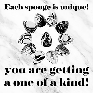 Premium Quality Marble Makeup Sponges, Soft Microfiber Blenders, 2 pack