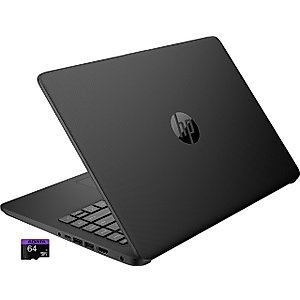HP Stream 14-inch Laptop, Intel Celeron N4020 Dual-Core Processor, 4GB DDR4 Memory, 128GB Storage(64GB eMMC+64GB Card), Webcam, Bluetooth, 1-Year Microsoft 365, Win10 S, Jet Black (Renewed)