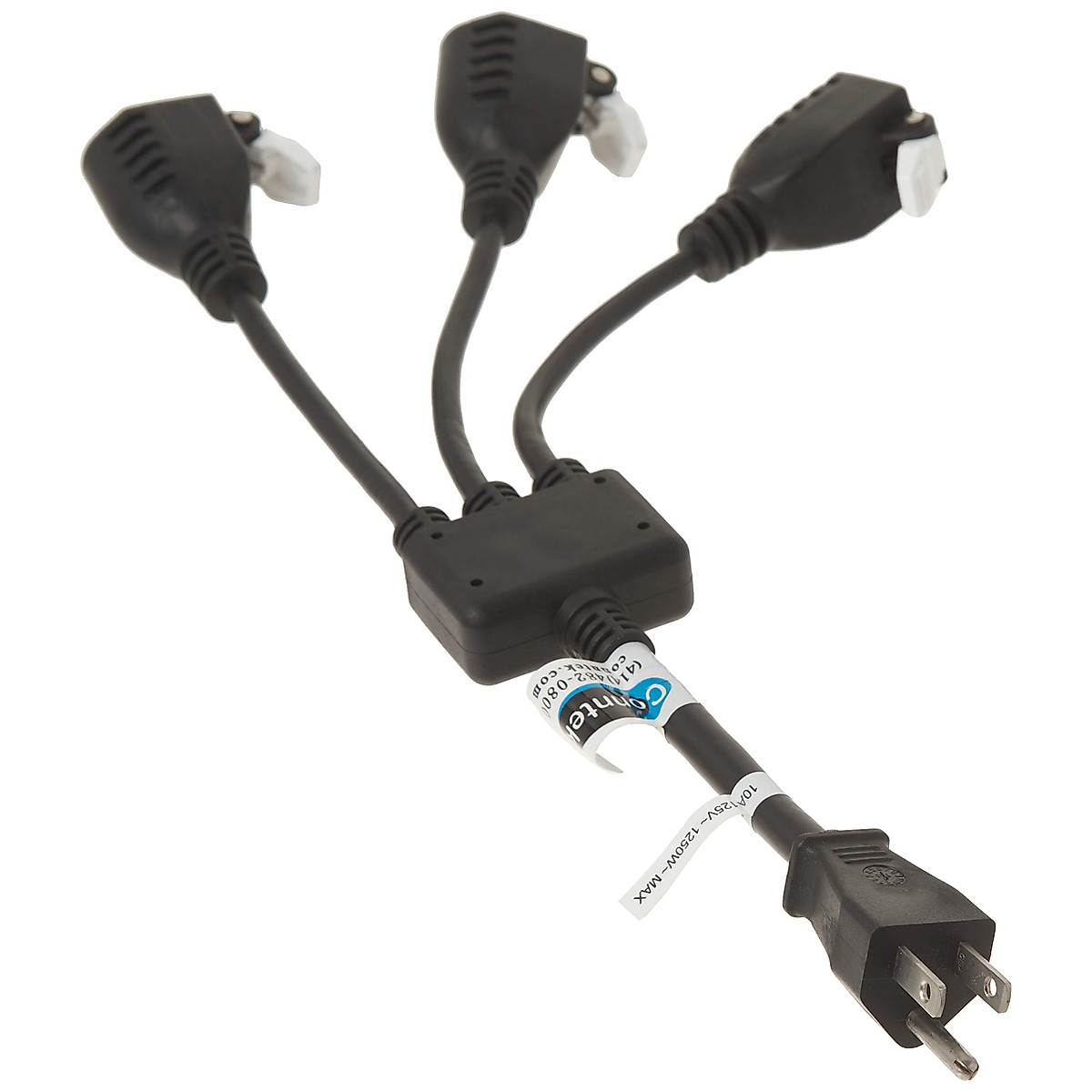 Conntek 05360 1 to 3 Power Splitter with Snap Pop, 14 inches
