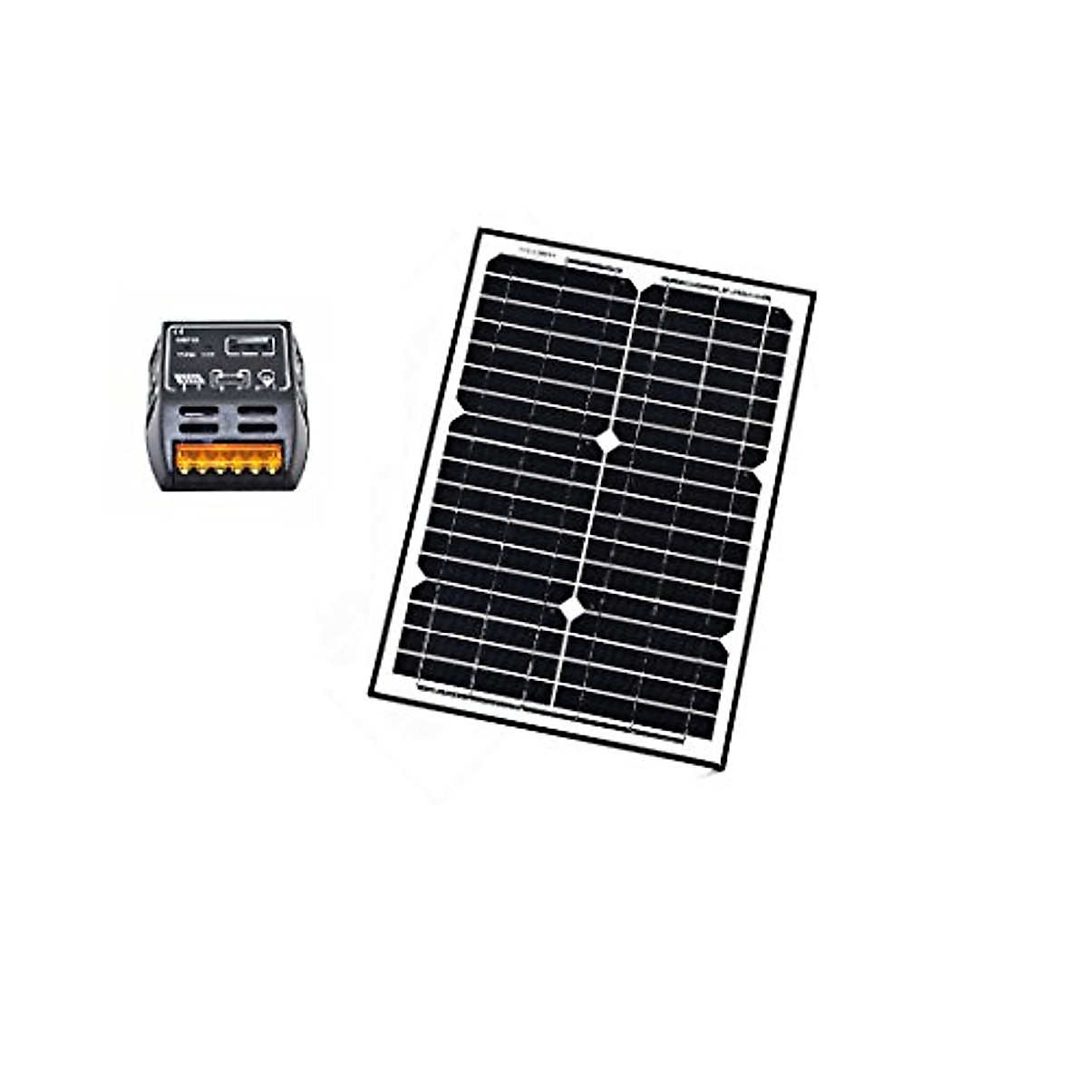 ALEKO® SP20W24VSC202 24V 20-Watt Monocrystalline Solar Panel SC202 Charging Controller Kit