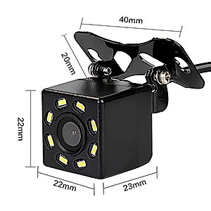 DUTTY Car Rear View Camera Universal 8 LED Night Vision Backup Parking Reverse Camera Waterproof 170 Wide Angle HD Color Image