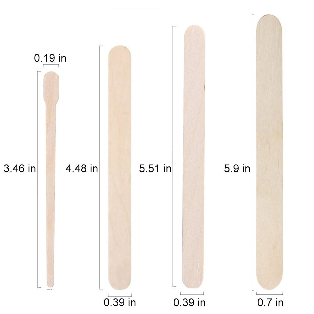 Liphontcta 400 Pcs Wax Spatulas, Wooden Wax Applicator Sticks Disposable Wooden Waxing Stick Hair Removal Stick Garden Sculpture Outdoor Decoration