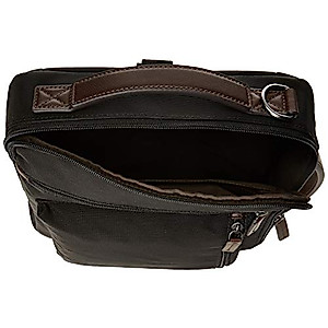 Fossil Men's Buckner Fabric Small Convertible Travel Backpack and Briefcase Messenger Bag, Black , (Model: MBG9475001)