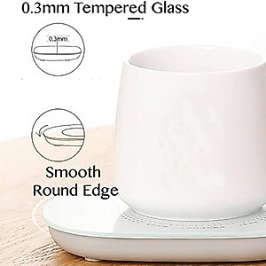 ZEARLY Automatic Coffee Warmer - USB Milk Heating Pad, Constant Temperature Tea Warmer, Touch Coffee Heating Pad for Kitchen Living Room, Green (16CM, Small)