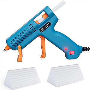 Tilswall Hot Glue Gun 50W with 75 PCS (5.11'' x 0.27") Glue Sticks Heat Up Quickly Mini Melt Gun Electric for Art Crafts School, Sealing, DIY, Home Repairs, Card, Glass, Festival Decor and Gifts