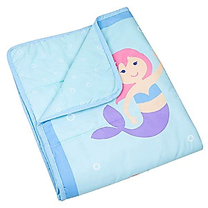 Wildkin 100% Microfiber 3 Pc Crib Bed In A Bag for Toddler Boys and Girls, Bedding Set Includes Printed Comforter, Fitted Bottom Sheet and Coordinating Crib Skirt, Olive Kids (Mermaids)