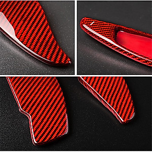 Paddle-Shifter Extension For BMW SUPRA - Carbon Fiber Paddle Shifter Cover,Car Refitting Decoration Accessories,For For BMW SUPRA (RED)