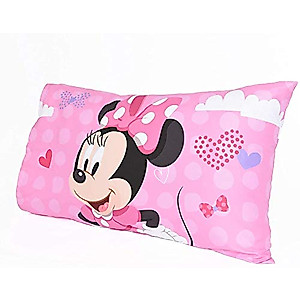 Disney Minnie Mouse Toddler Bed, Microfiber Bedsheet Set for Toddler, 3 Pcs Bedding Set - 52" x 28"