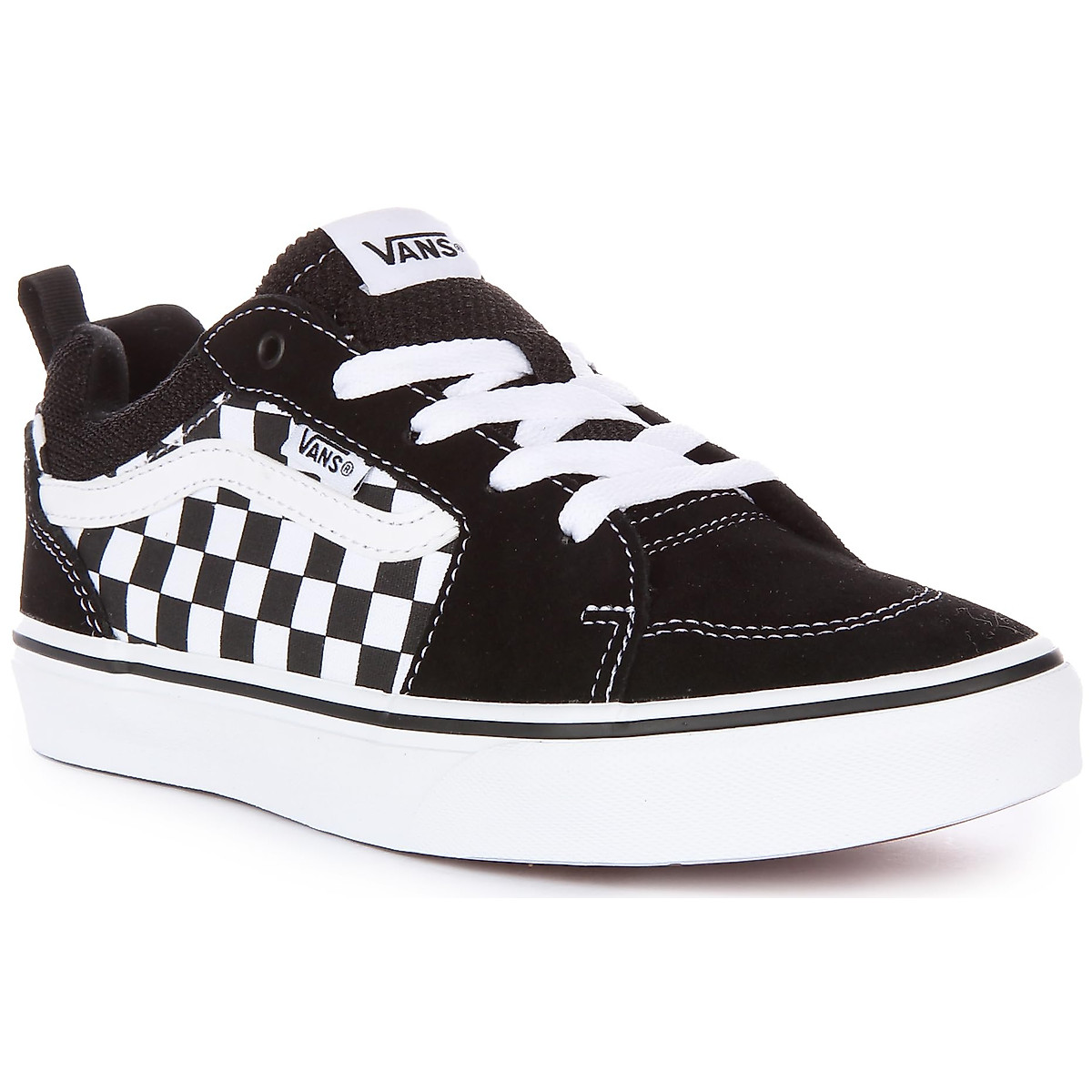 Vans YT Filmore Sneaker, Checkerboard Black White, 4 US Unisex Big Kid