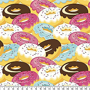 Donuts on Donuts Anti-Pill Premium No-Sew Throw Fleece Fabric Kit (50x60)