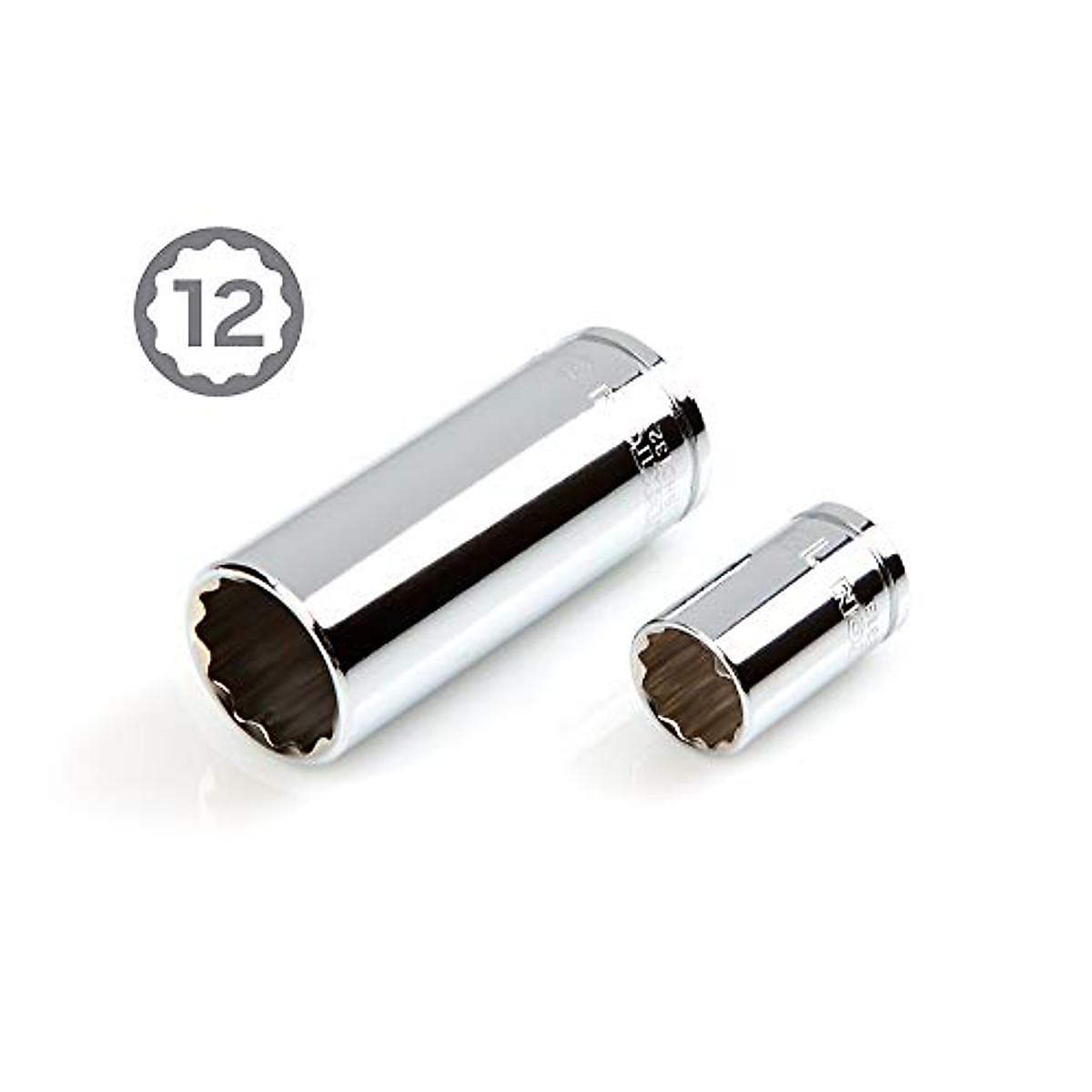 TEKTON 3/8 Inch Drive 12-Point Socket and Ratchet Set, 46-Piece (5/16-3/4 in., 8-19 mm) | SKT15302