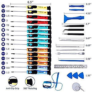 TKFDC Screwdriver Set 33-in-1 Magnetic Hex Torx Screwdriver Bit Set Insulated Screw Driver Bits Precision Repair Phone Tool Kit