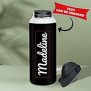 winorax Personalized Nurse Water Bottle for Women American US Flag Heartbeat Stethoscope Nurses Insulated Stainless Steel Sports Travel Coffee Bottle 12oz 18oz 32oz Gifts for Nurse Week RN CNA