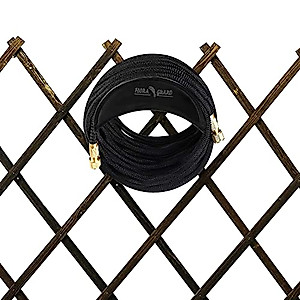 FLORA GUARD High Carbon Steel Hose Hanger Wall Mount Garden Hose Holder Hose Bracket, Garden Hose Holder,Metal, Wall Mount (Black)