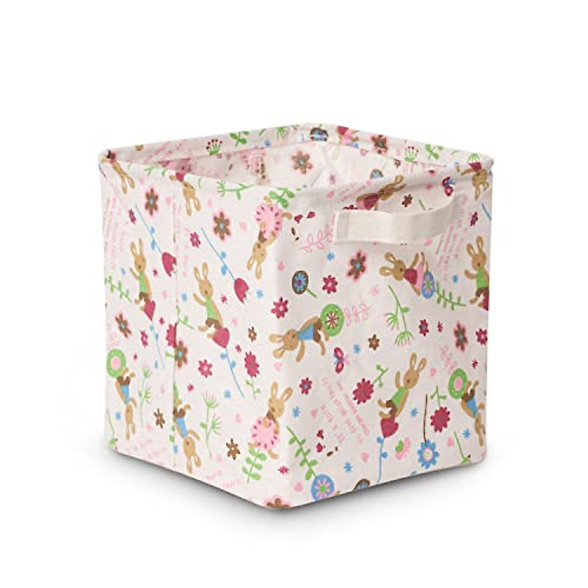 EZOWare Bundle Kit 4 Pcs Foldable Storage Bin Cubes + 2 Pcs 24 Large Pockets Over The Door Hanging Organizer for Bathroom Toys Nursery Kids Toddlers Home