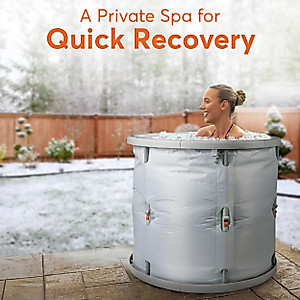 IcyShredZ Ice Bath Tub For Athletes - 6 Layered Ice Tubs for Cold Plunge with Collapsible Aluminum Frame and Cover – Portable Cold Plunge Tub For Cold Water Therapy