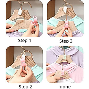 50Pcs Clothes Hanger Connector Hooks, Hanger Extender Clips Clothes Hangers for Heavy Duty Space Saving Cascading Connection Hooks for Clothes Closet (White)