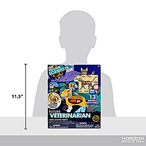 The Young Scientists Club Future Veterinarian Career Kit, 10+ Activities, Includes Interactive Learning Guide, Foam Dog, & Secret Message Viewers, Animal Science Kits for Kids, Gifts, STEM Learning