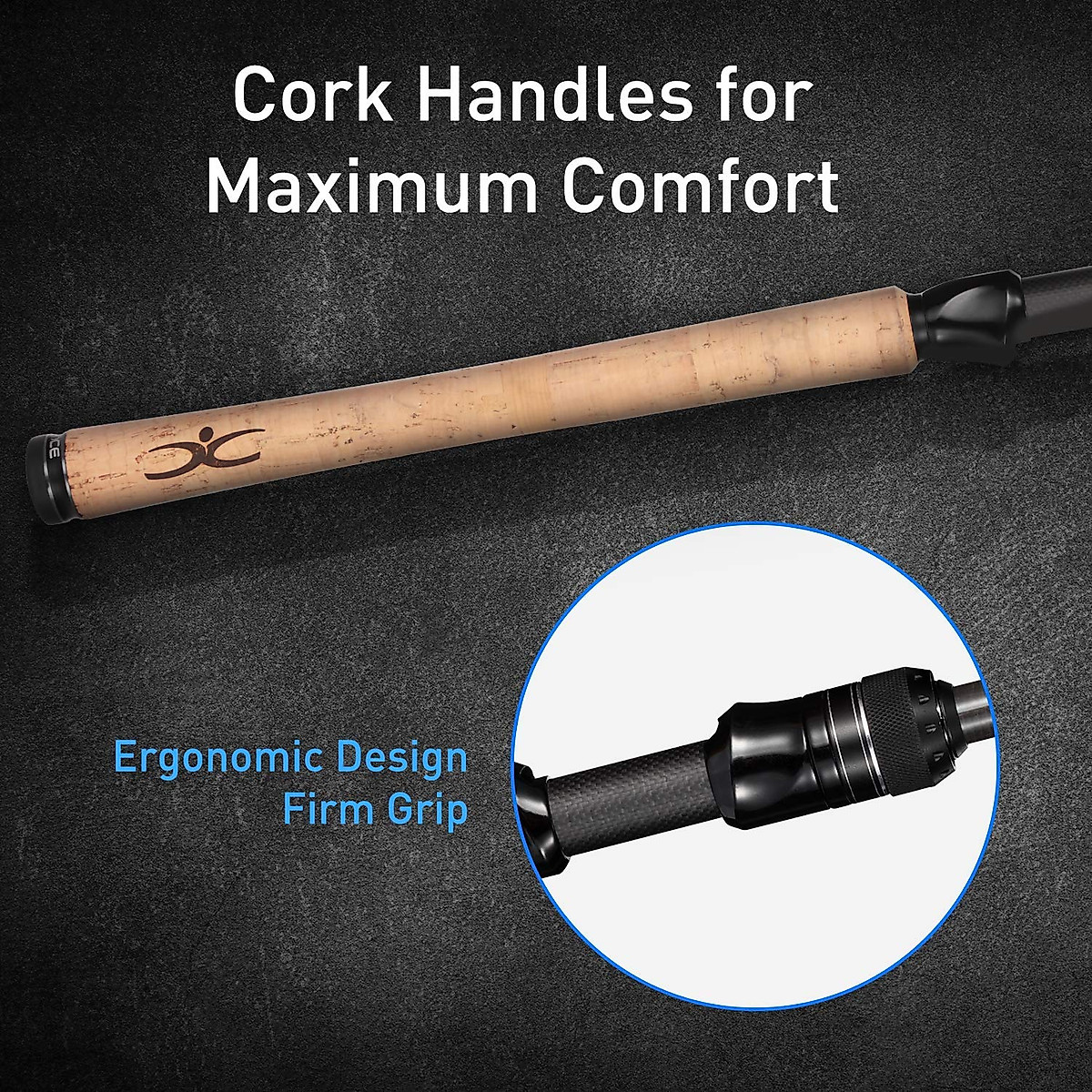 Cadence Essence Spinning Rod, Strong & Lightweight 24-Ton Graphite Rod, Stainless Steel Guides with SIC Inserts, Freshwater or Saltwater, Extremely Sensitive Spinning Rod (Essence 701S-MHF)