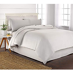 Pure Bamboo King Size Duvet Cover Set - 100% Organic Bamboo, Luxuriously Soft and Cooling - 3 Piece Set - 1 King Button Closure Duvet Cover with Ties, 2 Pillowcase Covers (King, White)