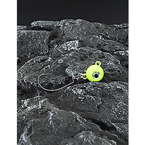 BLUEWING Free Swing Jig Head 1pc Freshwater Fishing Lures Lead Head Jig for Perch Crappie Bluegill Bass Fishing, Size 3oz, Yellow/Green