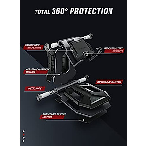 Heavy Duty Phone Stand for Desk Folds Flat Fits In Pocket-Black